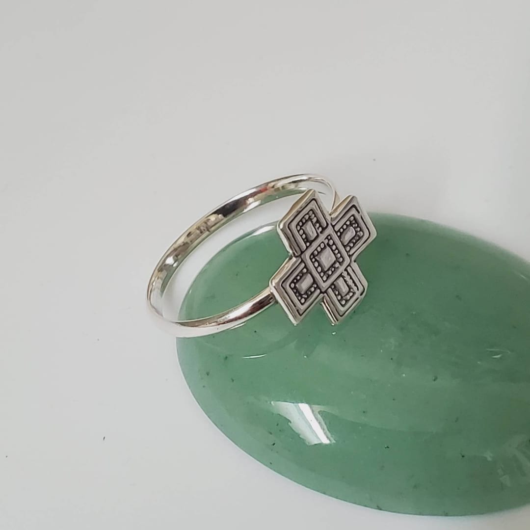 Sterling Silver Zia Cross Ring | Simple Zia Ring | Rings Size 6 to 9 ...