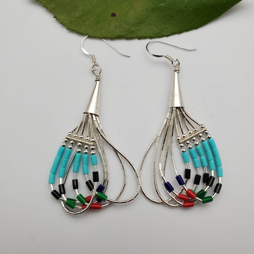 Q925 Liquid Silver Earrings | Multi Strand Liquid Silver Dangle ...