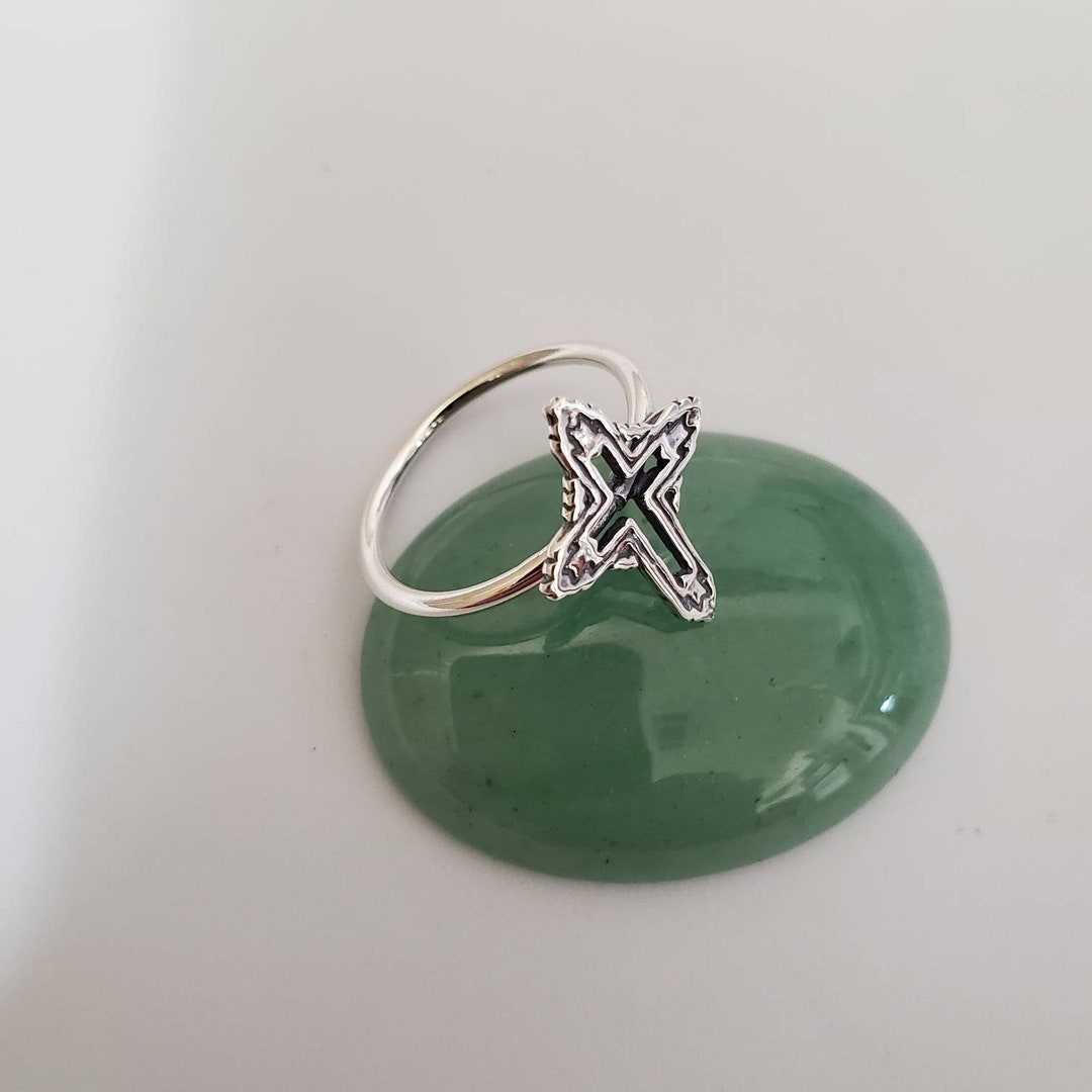 Sterling Silver Cross Ring | Simple Cross Ring | Ring Sizes 6 to 9 ...
