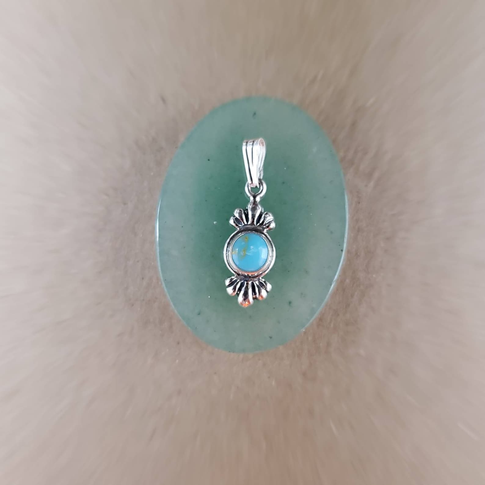 Small Turquoise Pendant Without Chain | Sterling Silver Kingman ...