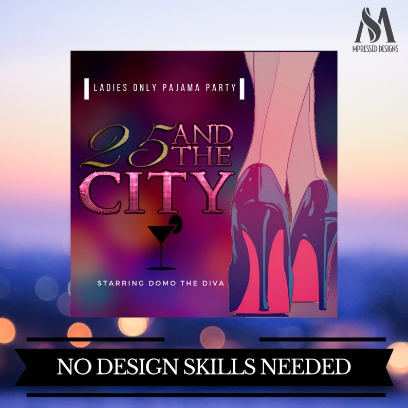 Sex And The City Themed Flyer Bachelorette Invite Digital File Etsy