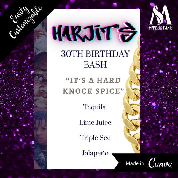 Drink Menu 90s Theme - Etsy