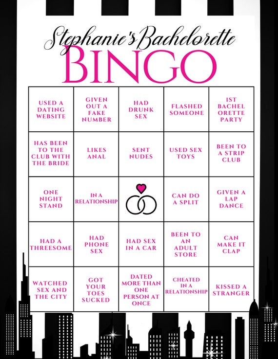 Sex And The City Themed Party Game Instant Download Bachelorette