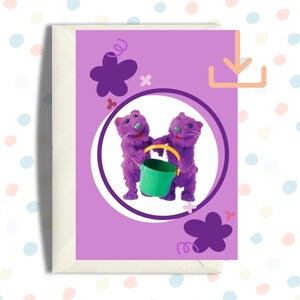Instant Download Bear in the Big Blue House Pip and Pop Birthday Card ...