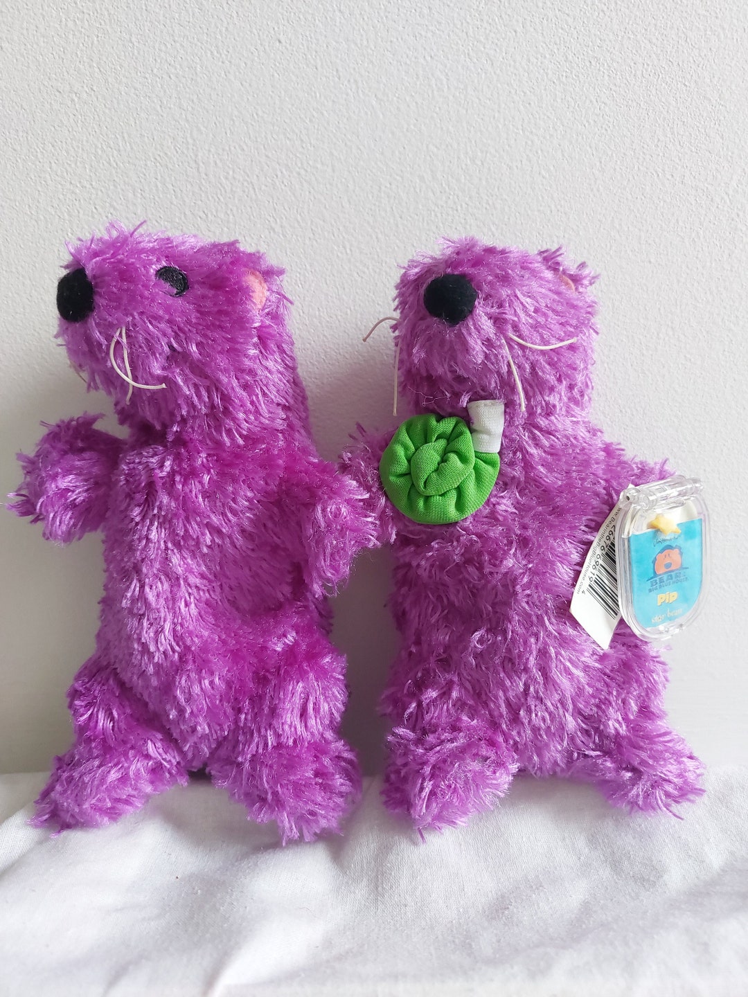 Pip and Pop Bear in the Big Blue House Otters Purple Plush Toy Otter ...