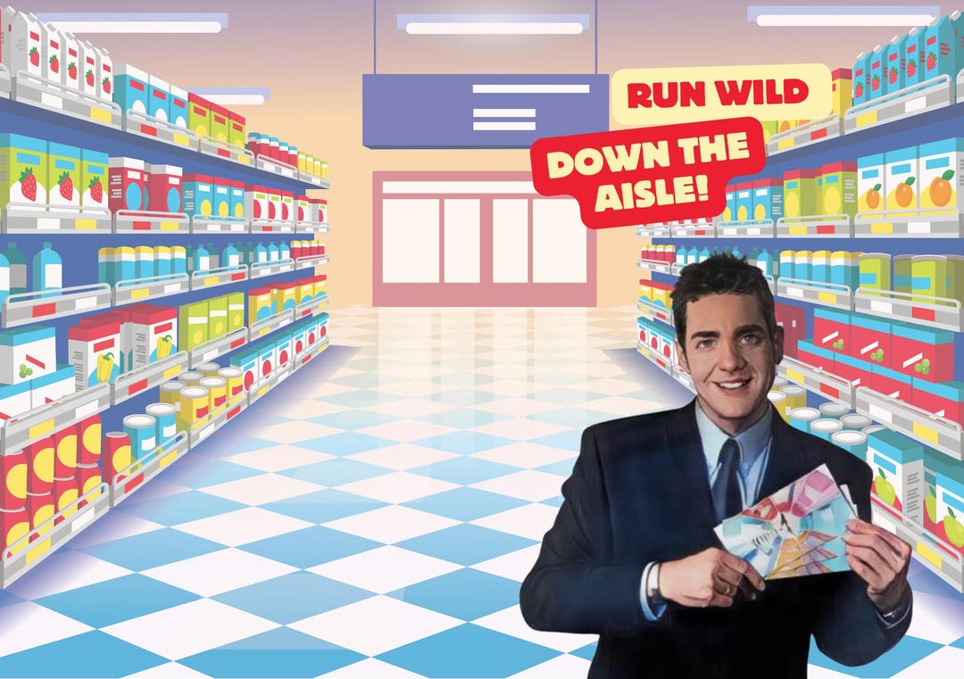 Instant Download Supermarket Sweep Greeting Card Retro TV Gift Game ...