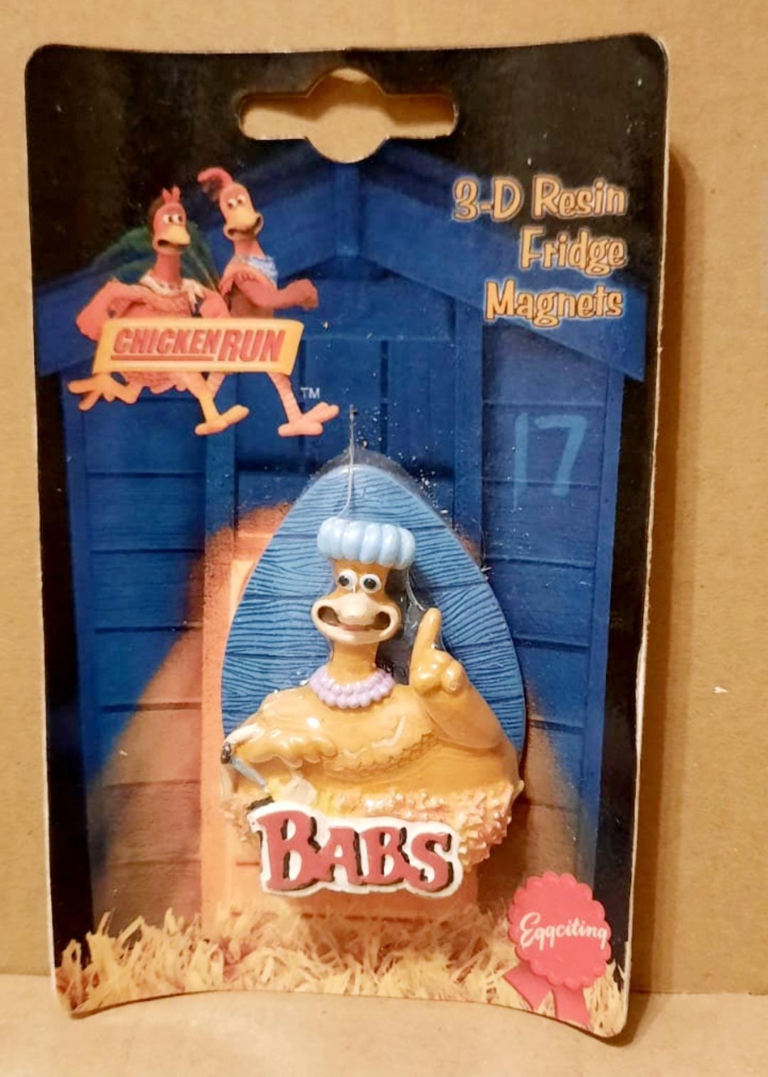 Aardman Vintage 1999 Chicken Run Babs Resin Fridge Magnetnew in Box ...