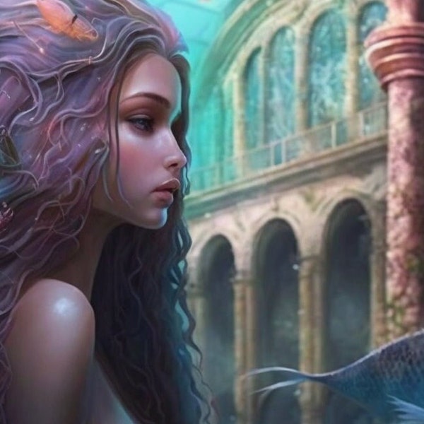 Realistic Mermaid Wall Art - Etsy