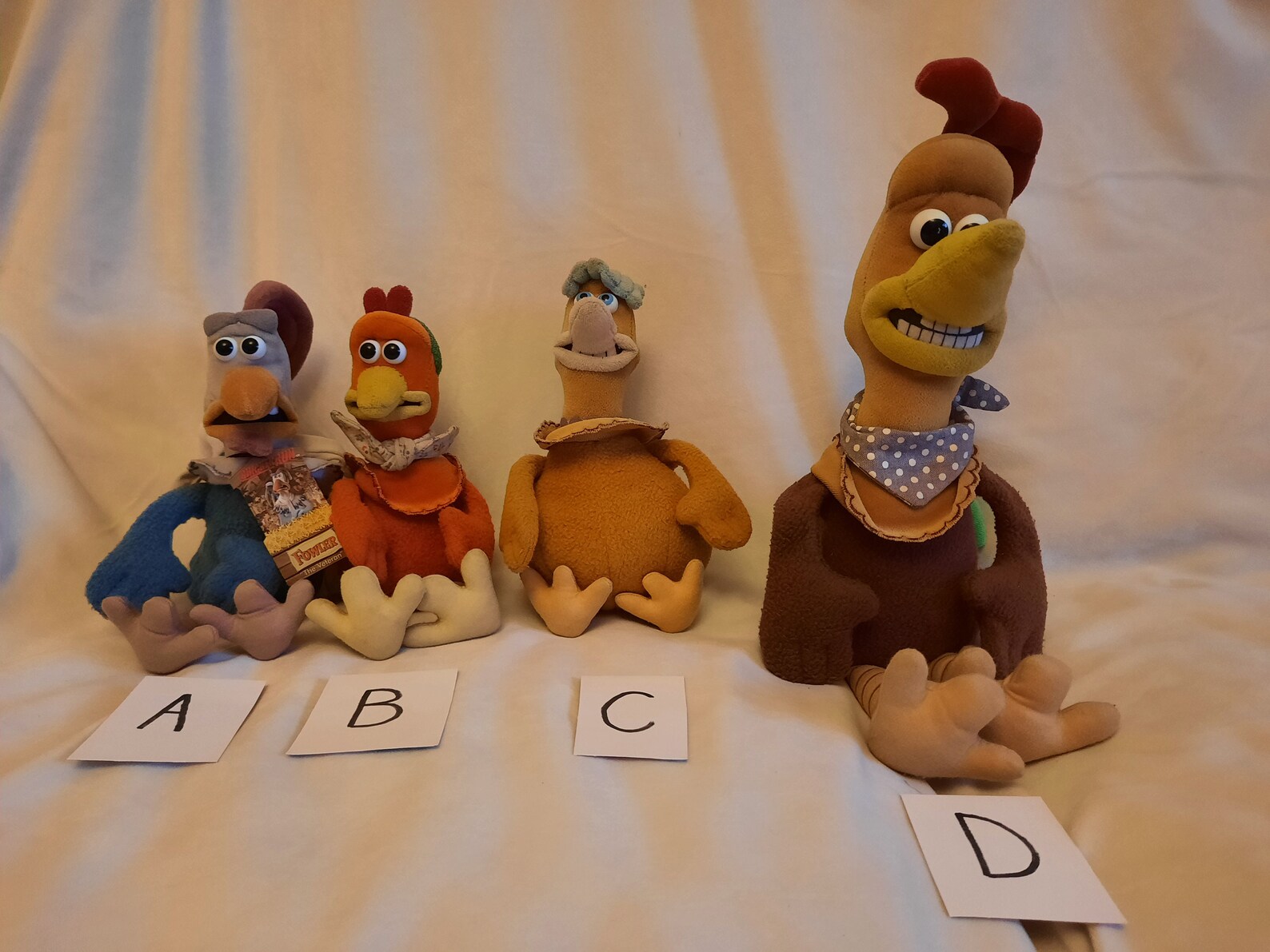 CHICKEN RUN Plush Toy Chicken Stuffed Animal Rocky Babs Ginger Fowler ...