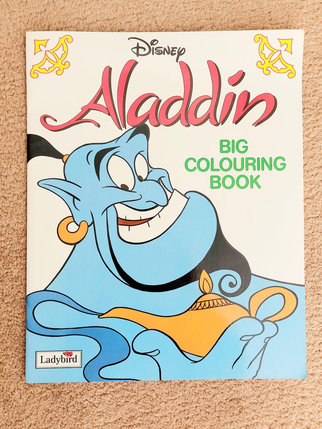 Vintage Disney Aladdin Big Colouring Book Ladybird Book Never Used 1993 ...