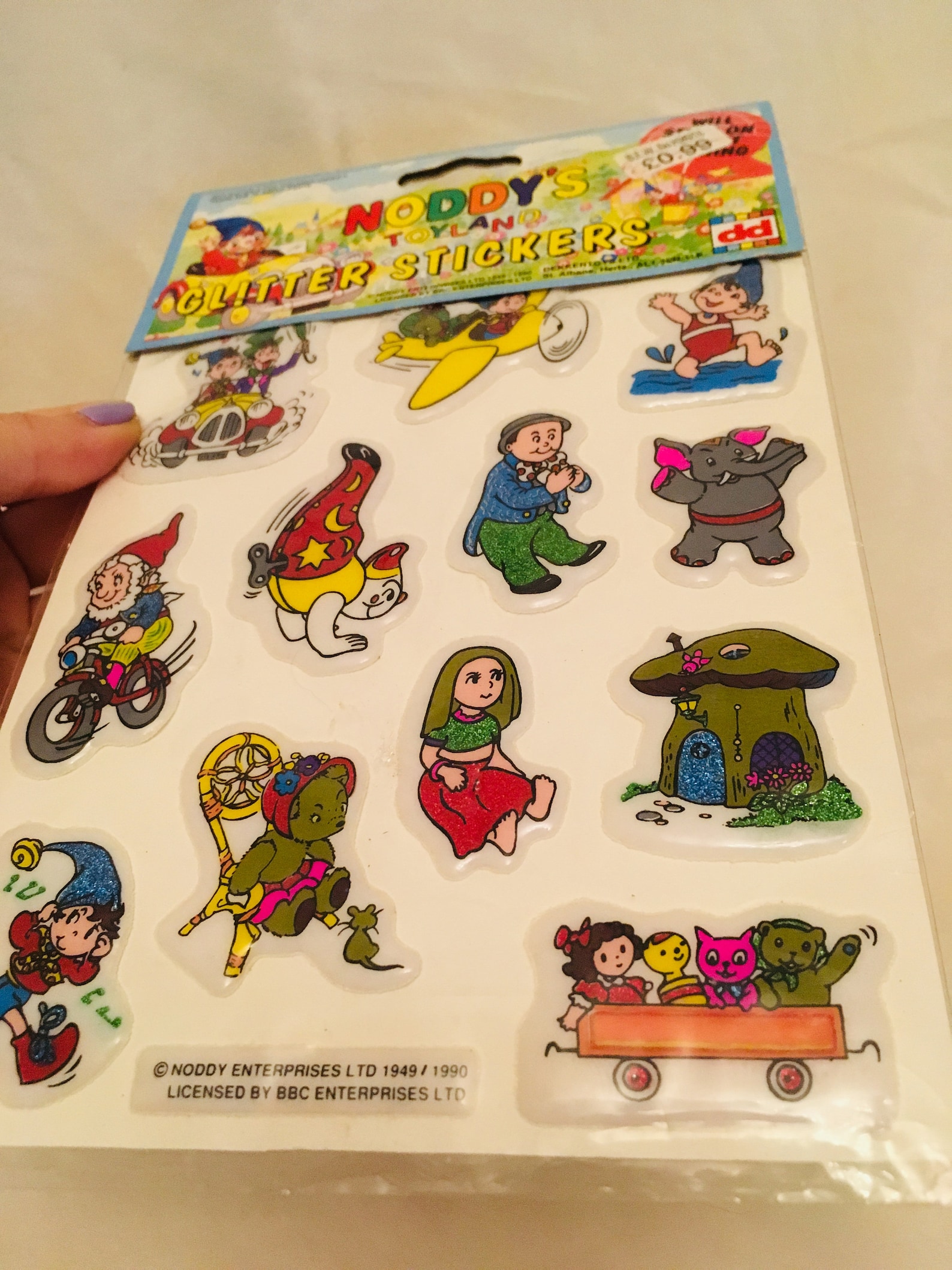 Vintage 1990 Puff Glitter Noddy Stickers in Original Packaging the ...