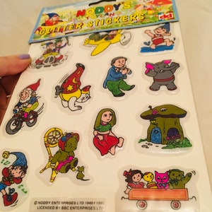 Vintage 1990 Puff Glitter Noddy Stickers in Original Packaging the ...