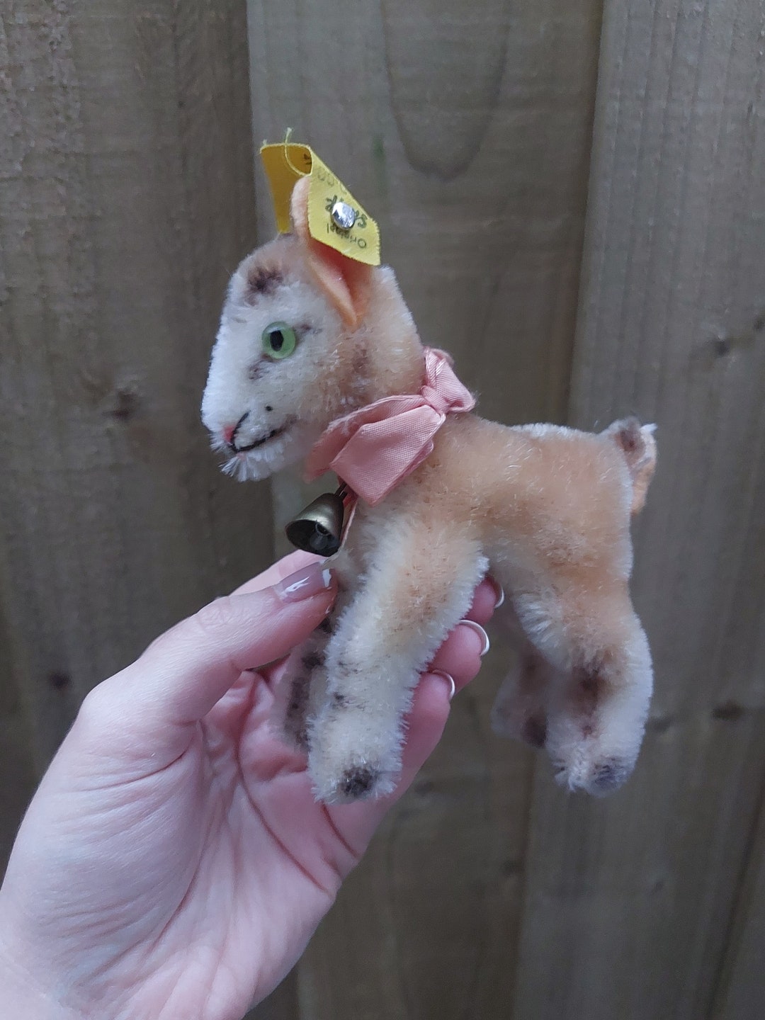 Steiff Zicky GOAT Original Mohair Eyes Button & Chest Tag Has All Ids ...