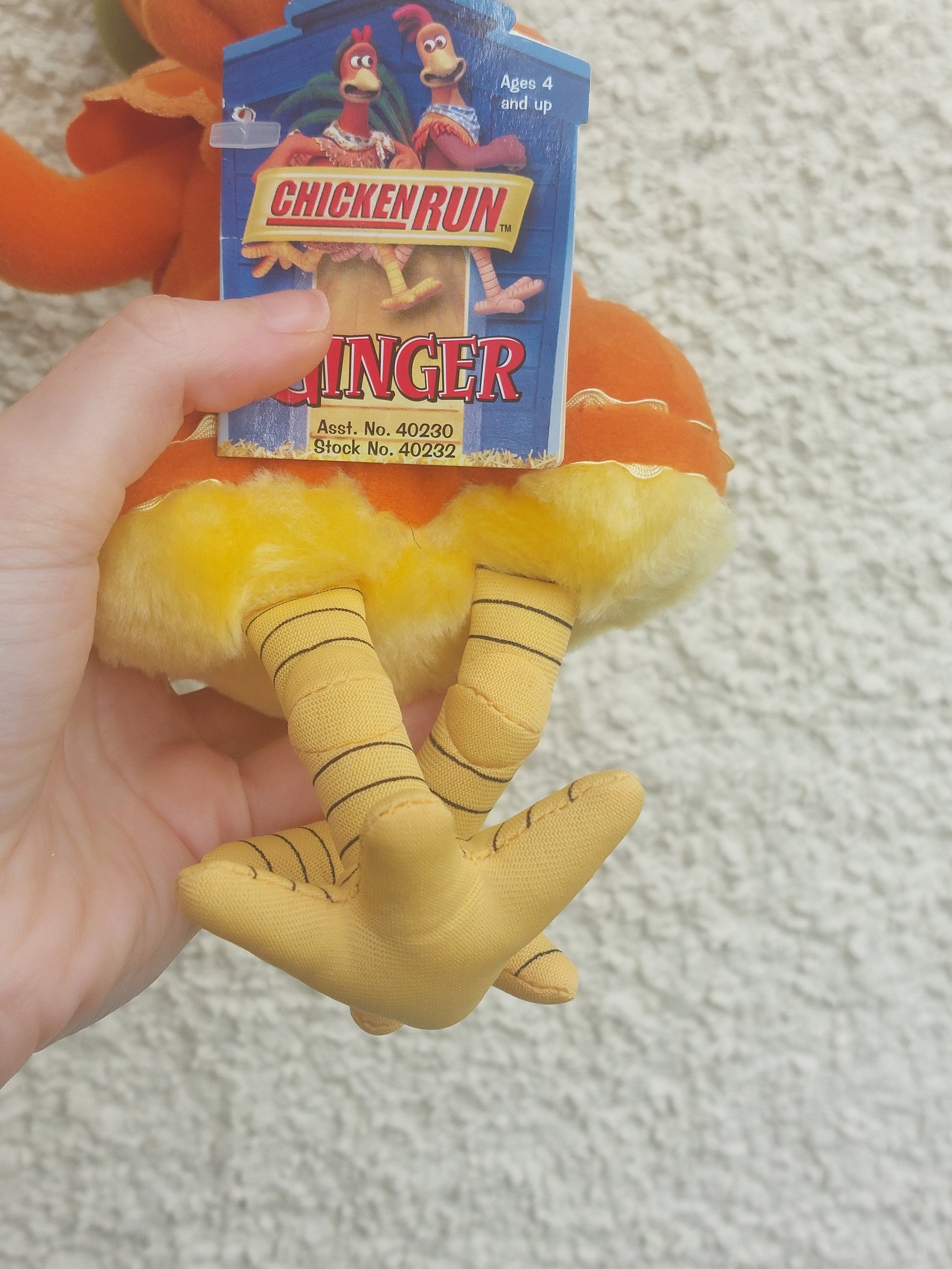 CHICKEN RUN Plush Toy GINGER Chicken Lover Gift Stuffed Animal Rooster ...