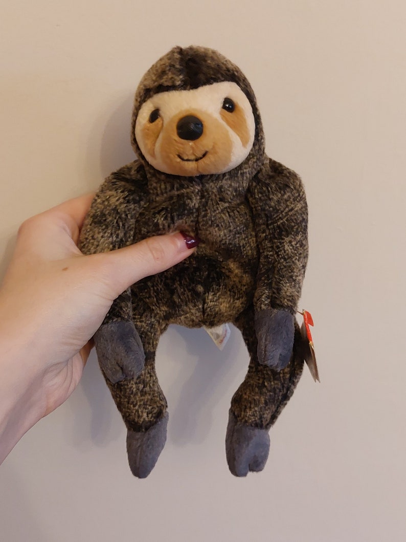 SLOWPOKE Sloth TY Beanie Baby Plush Toy TAURUS Gift Idea May Birthday ...