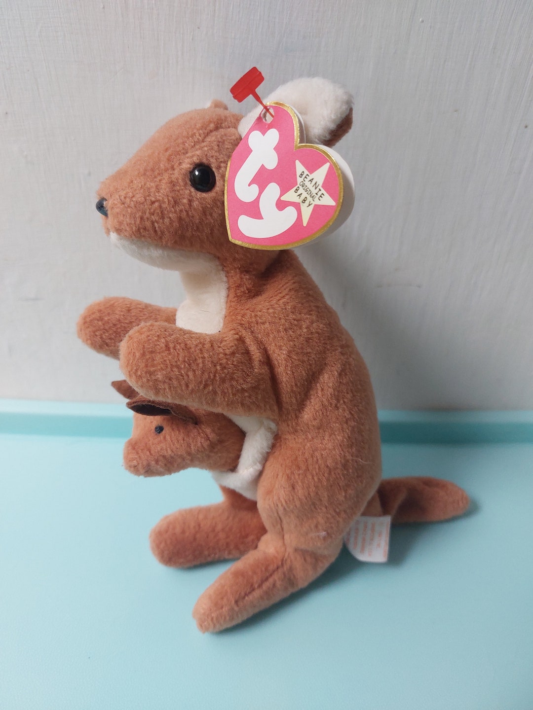 Retro Kangaroo and Baby Stuffed Animal Pair Nostalgic Ty - Etsy