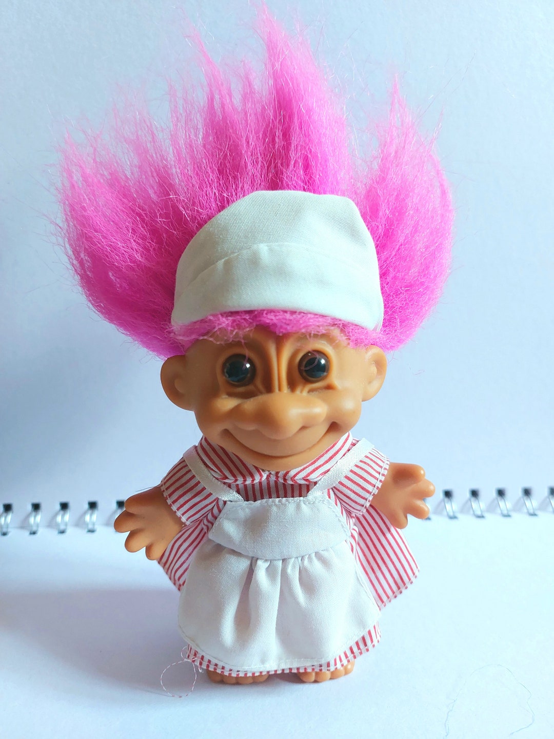 Vintage Russ TROLL 1980s 1990s Pink Hair, Cafe, Restaurant Waitress ...