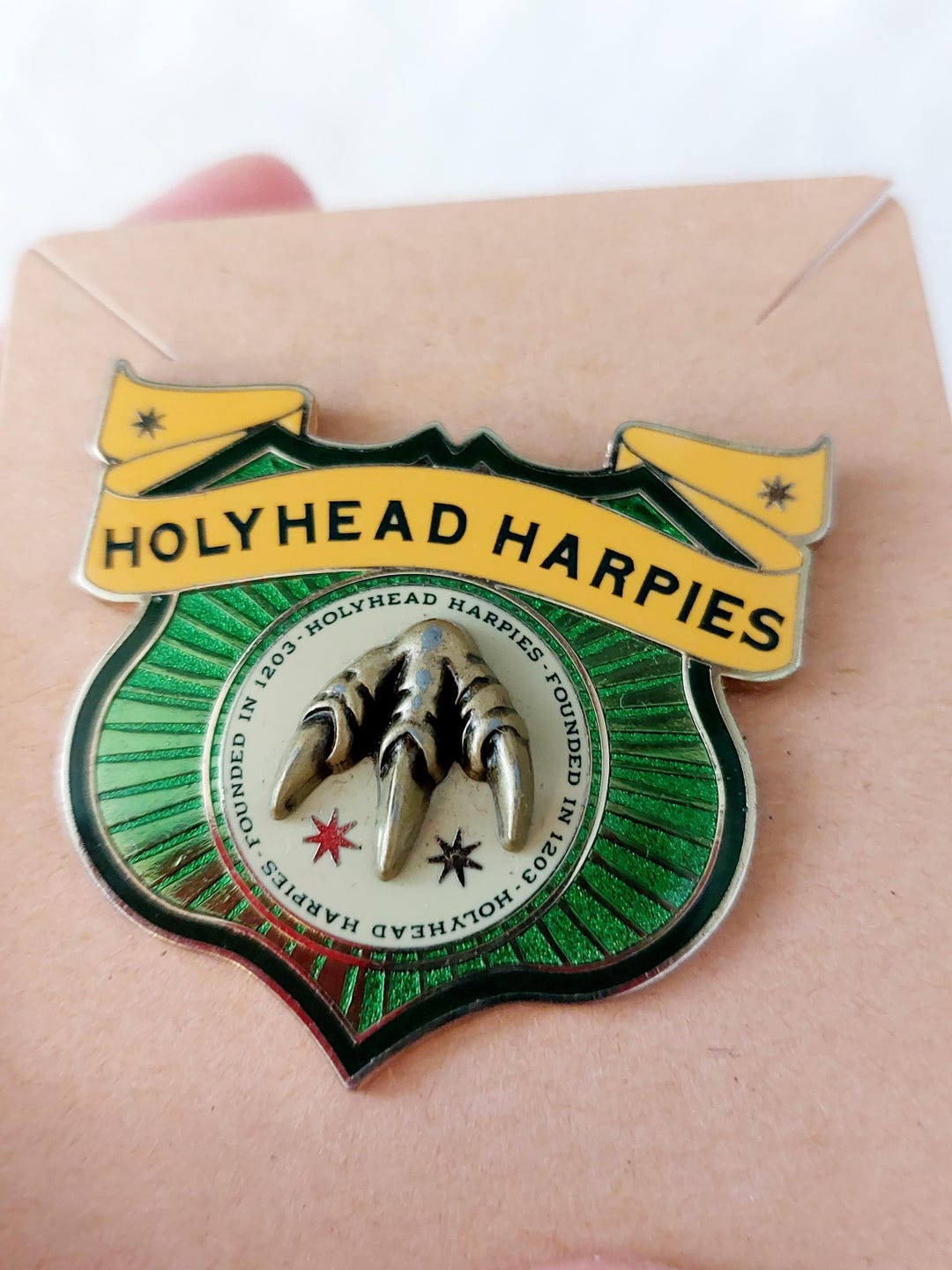 Harry Potter Universal Studios HOLYHEAD HARPIES Quidditch Team Pin ...