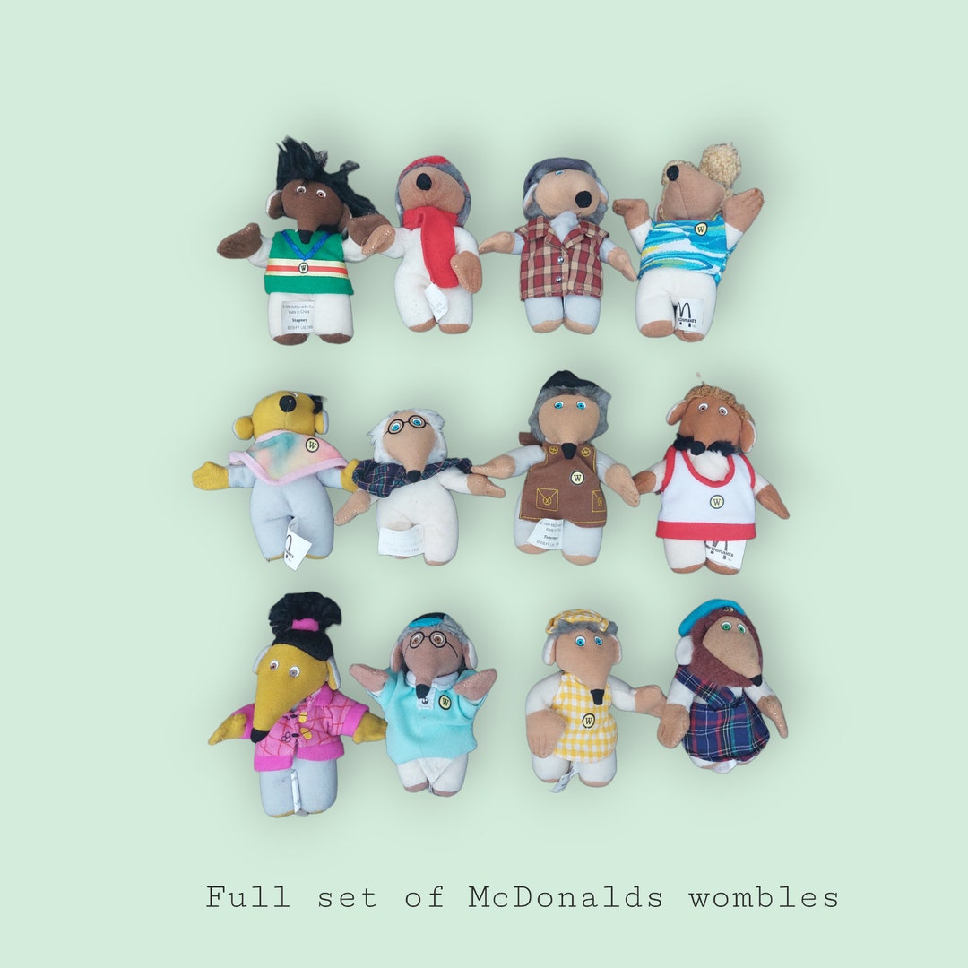 Wombles Mcdonalds Full Complete Set Plush Toy Stuffed Animal Party ...