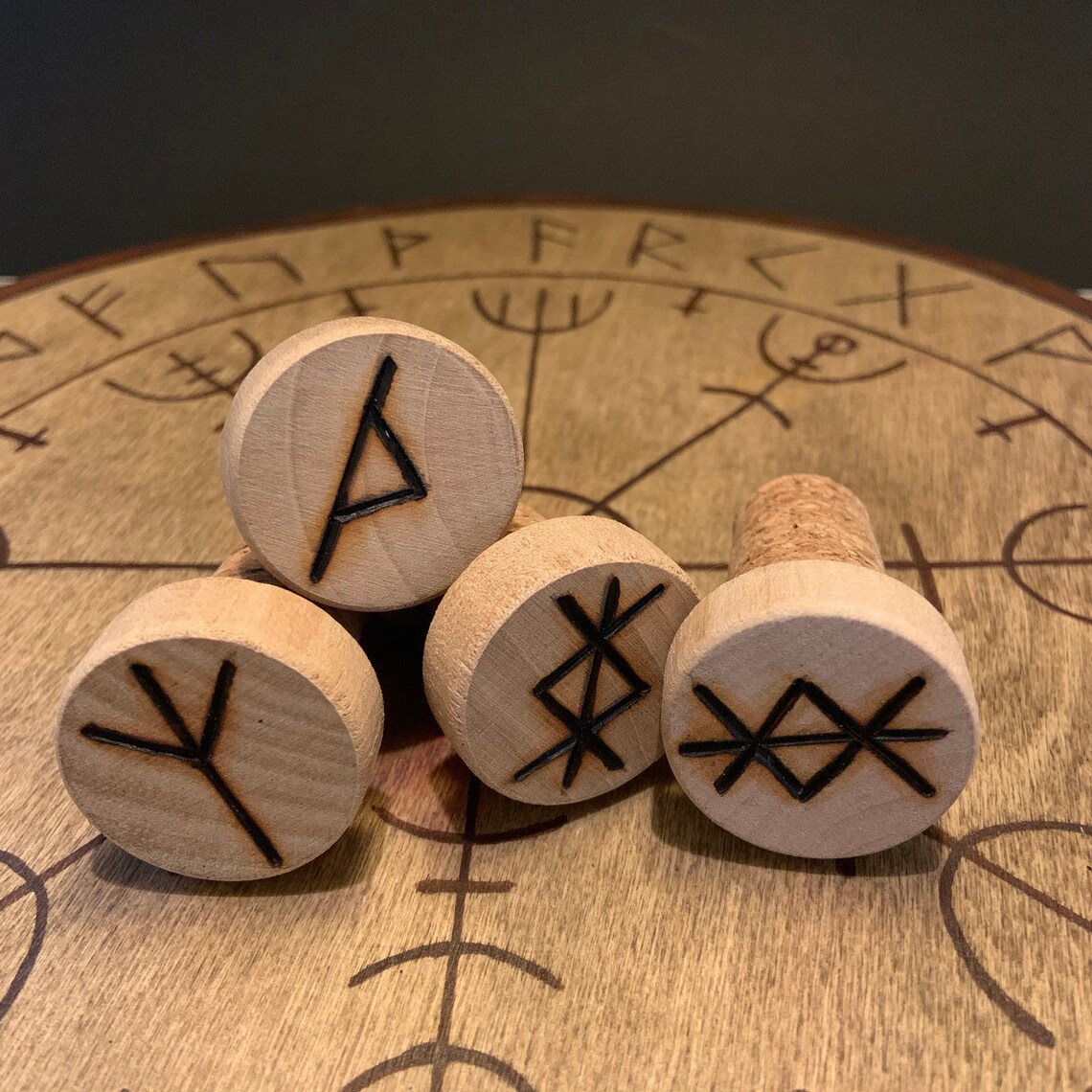 Protection Bind Rune & Protection Rune Wooden Corks Magic - Etsy