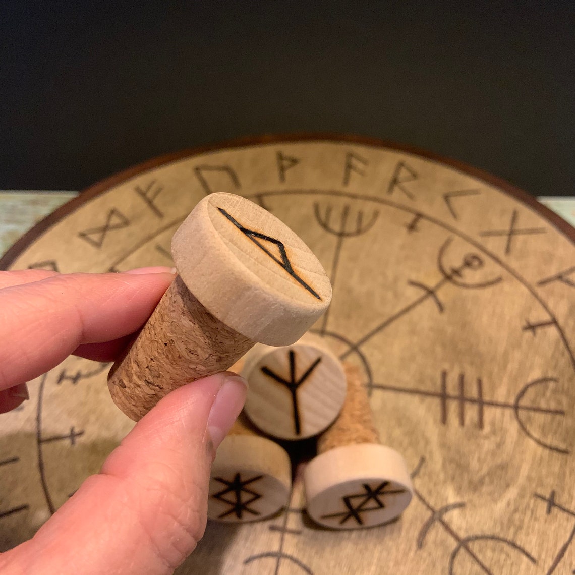 Protection Bind Rune & Protection Rune Wooden Corks Magic - Etsy