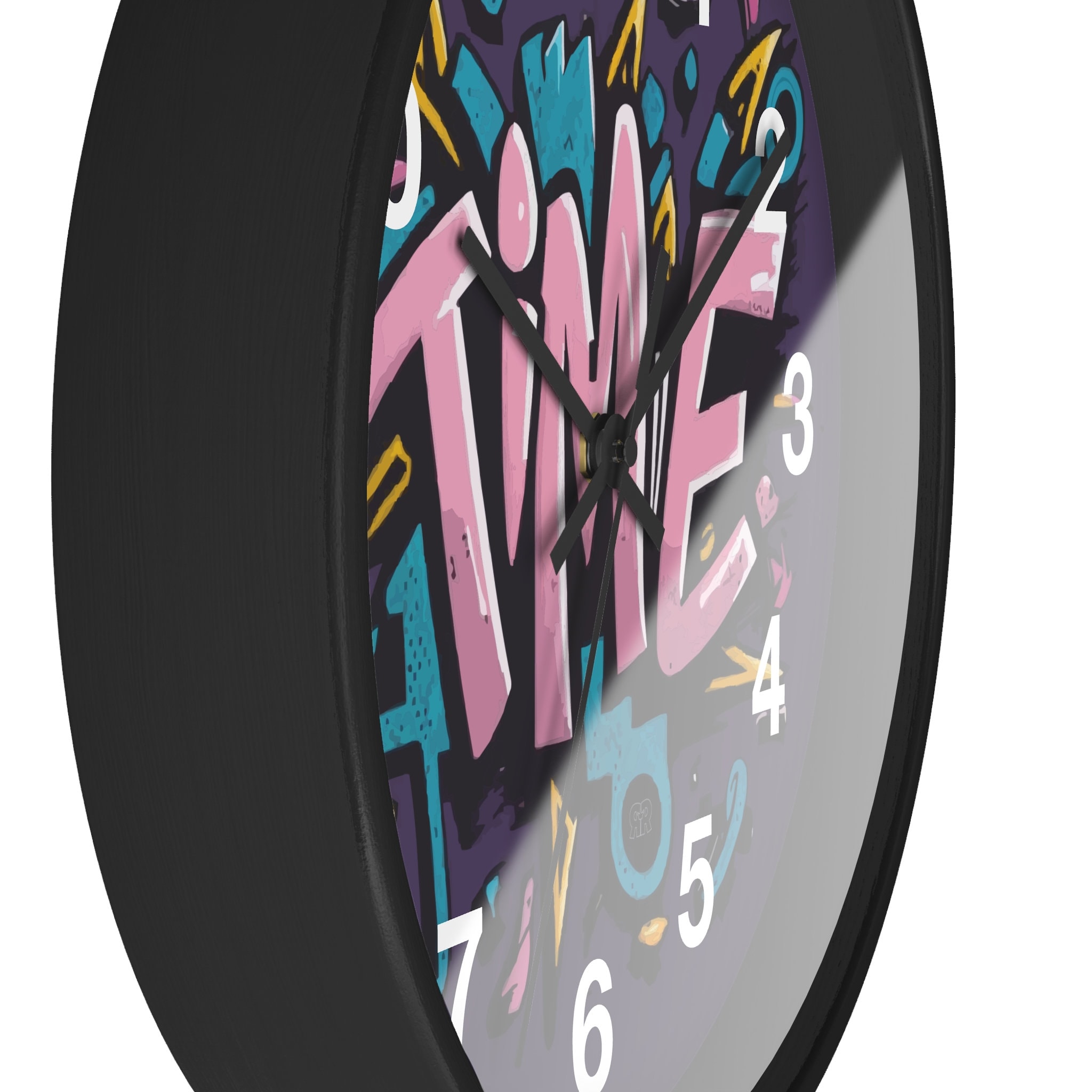 TIME Graffiti Style Wall Art Clock Stylish Unique Urban Decor Modern ...