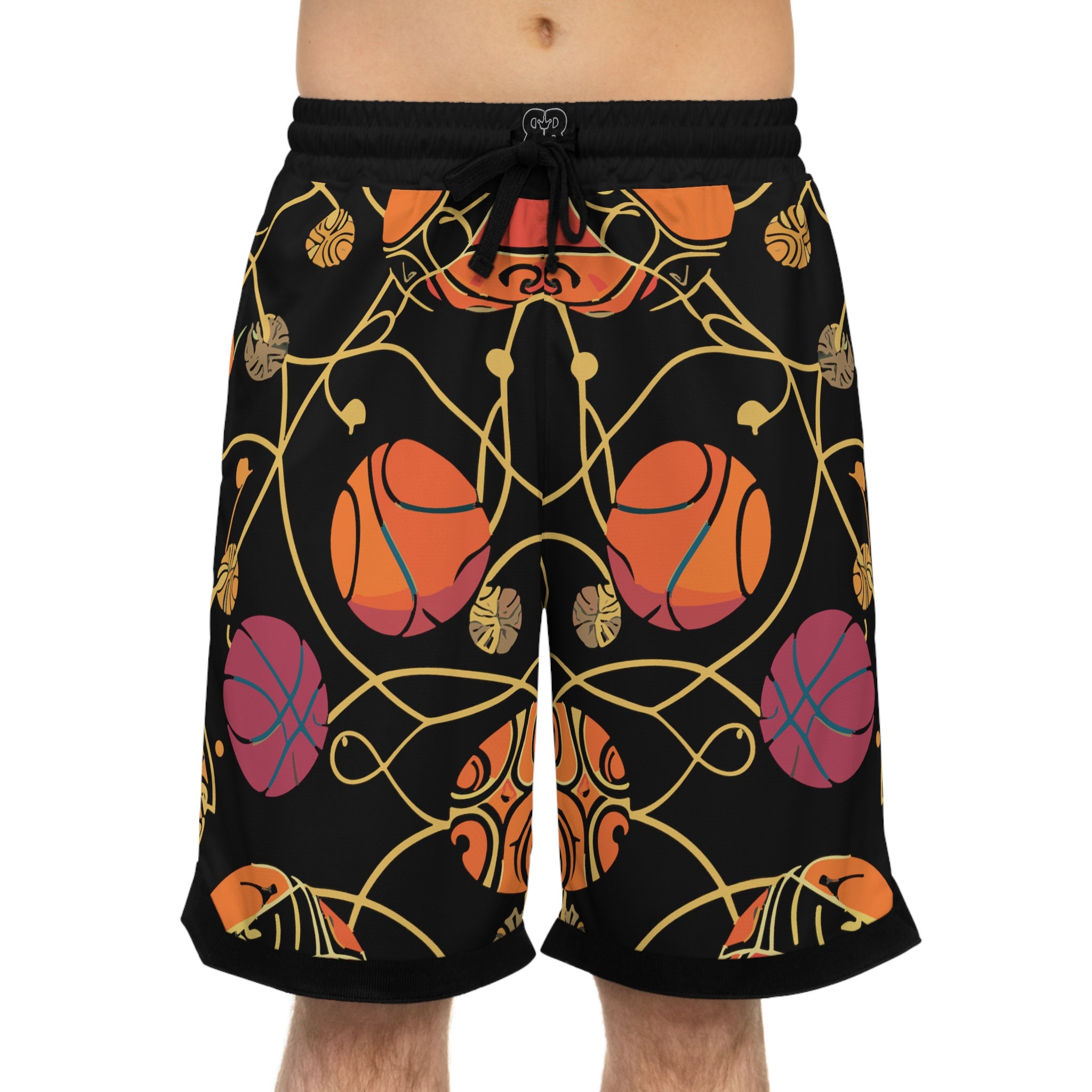 Black Vignette Basketball Shorts Street-ready Courtside Cool Fashion ...
