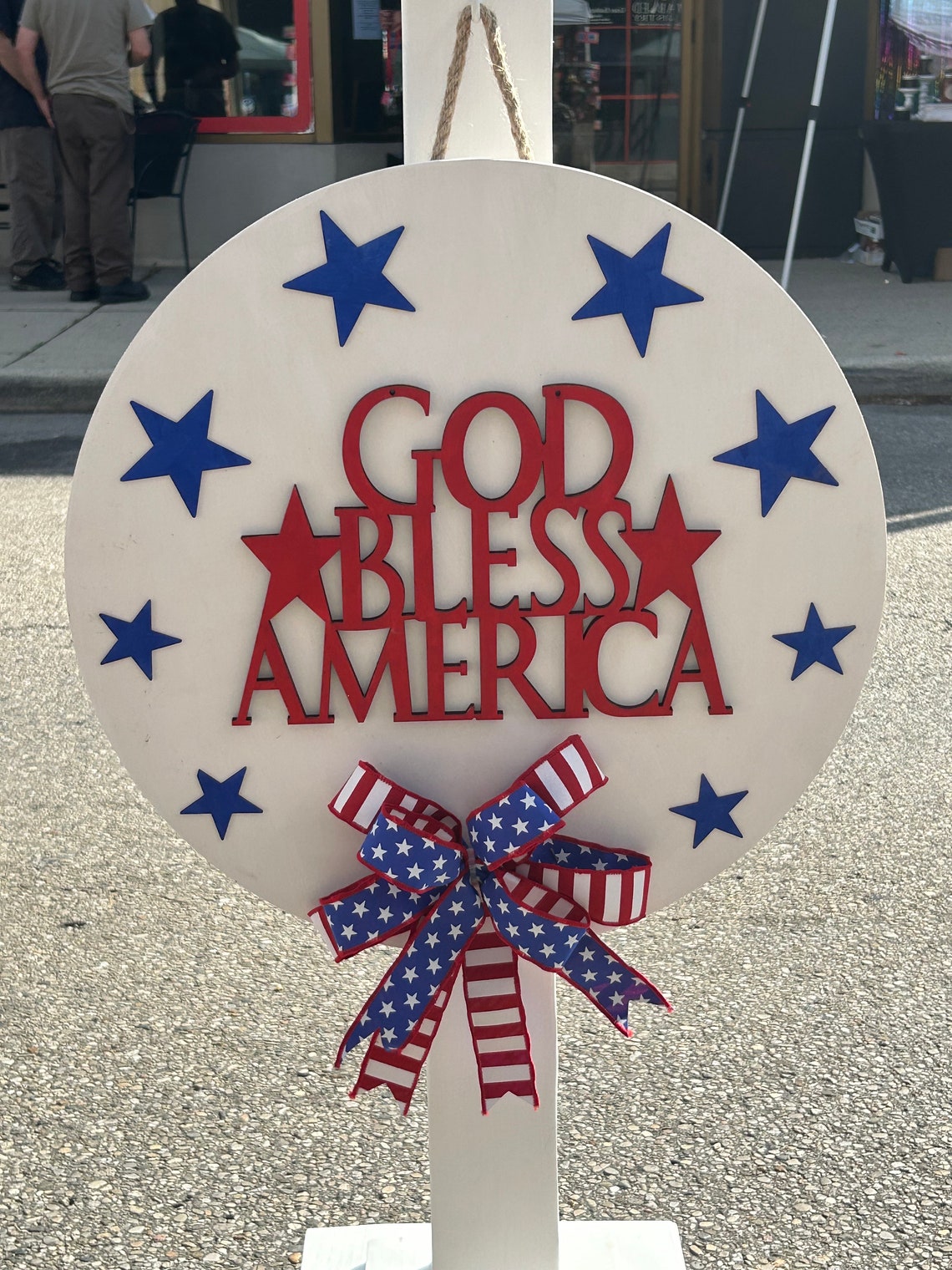 Fourth of July Sign, Fourth of July Wreath, Door Sign, Welcome Sign ...