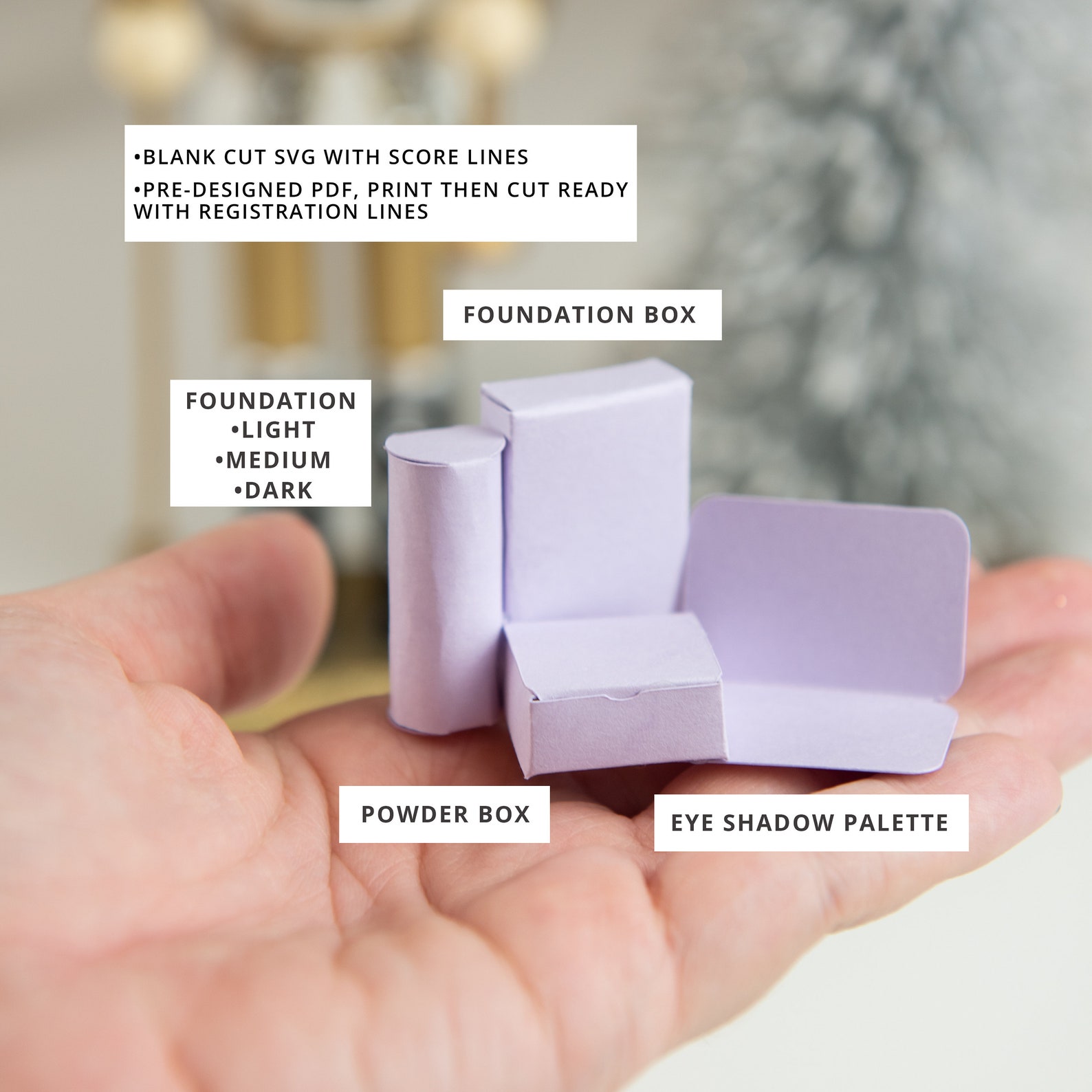 Mini Makeup Template, Miniature Makeup Svg, Miniature Box Svg, Mini Box ...