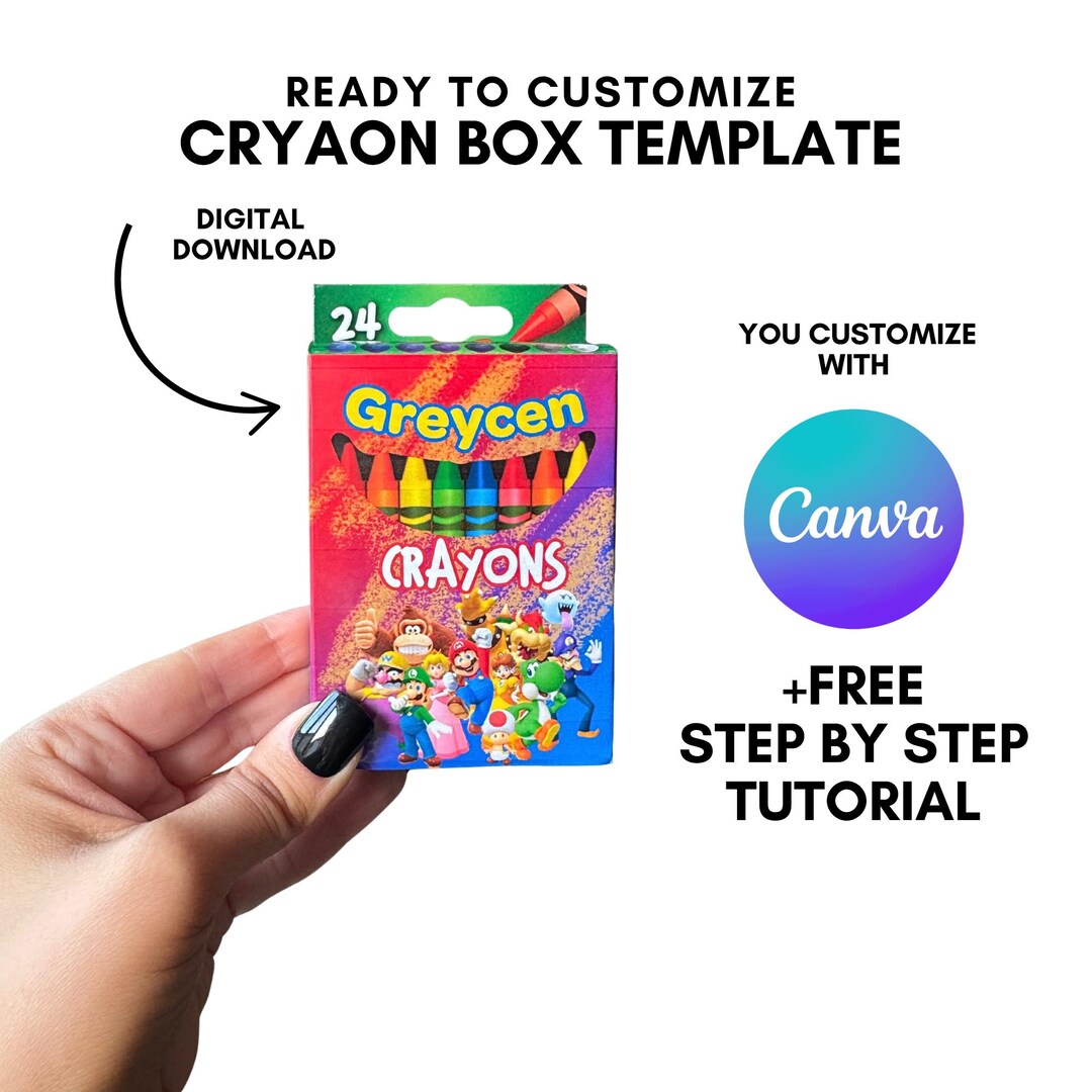 Custom Crayon Box Template, Crayon Template, Back to School Template ...