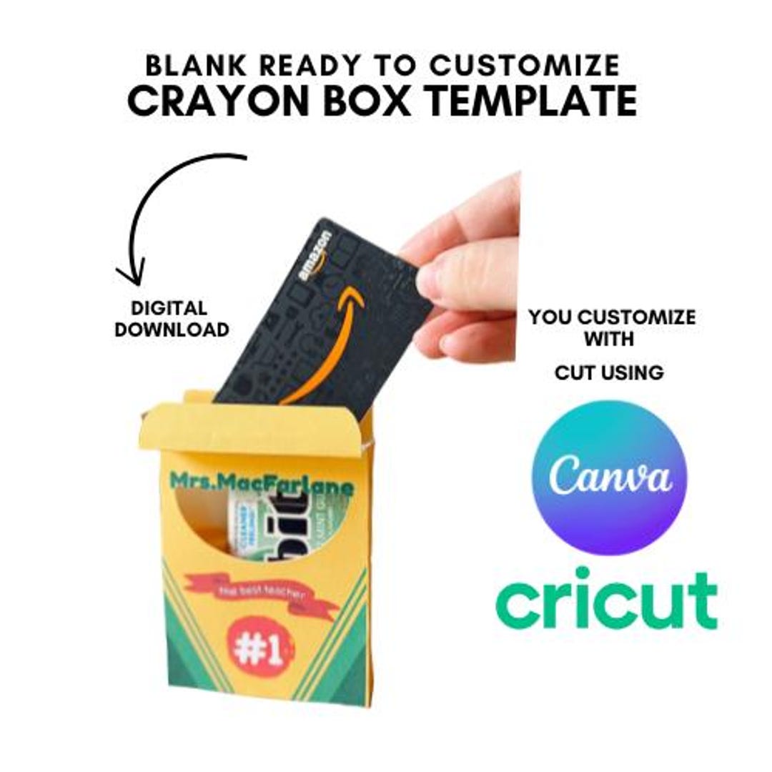 Crayon Box, Crayon Treat Box, Teacher Gift, Crayon SVG, Teacher ...