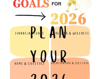 2026 Goals Planner Printable | Vision Board, Self-growth (PDF) - Etsy