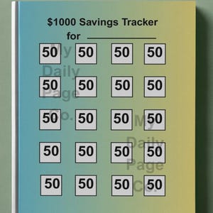 Four Savings Tracker Challenge Sheets for 100, 250, 500 and 1000 ...