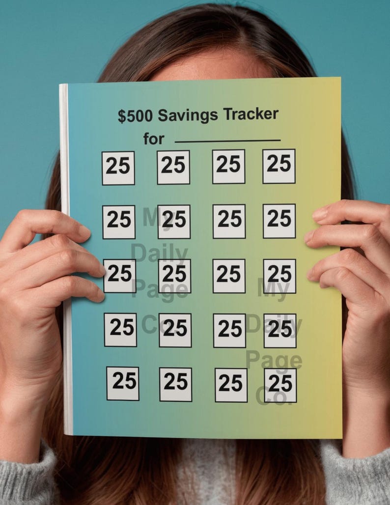 Four Savings Tracker Challenge Sheets for 100, 250, 500 and 1000 ...