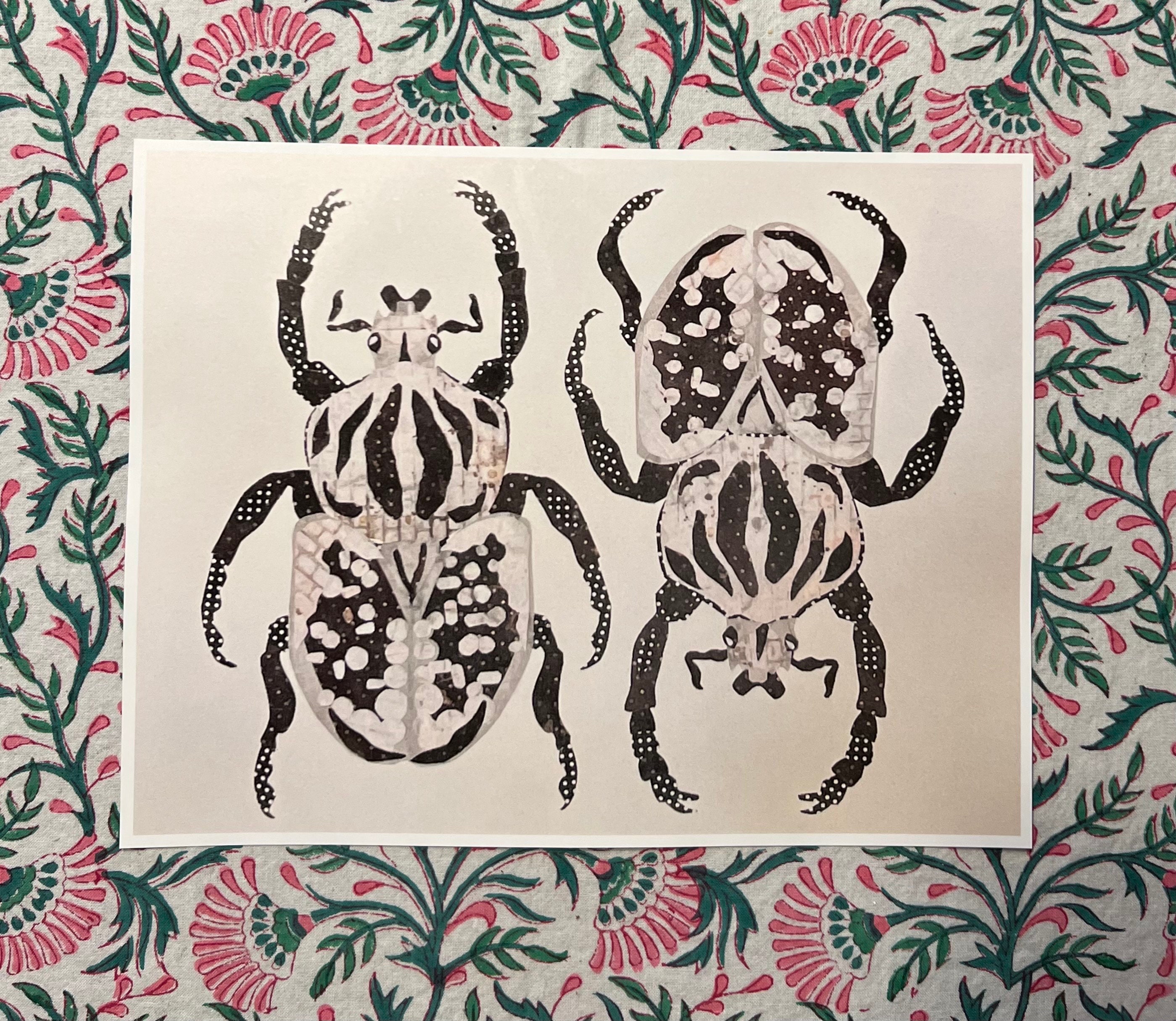 Yin & Yang Beetle Collage Print - Etsy