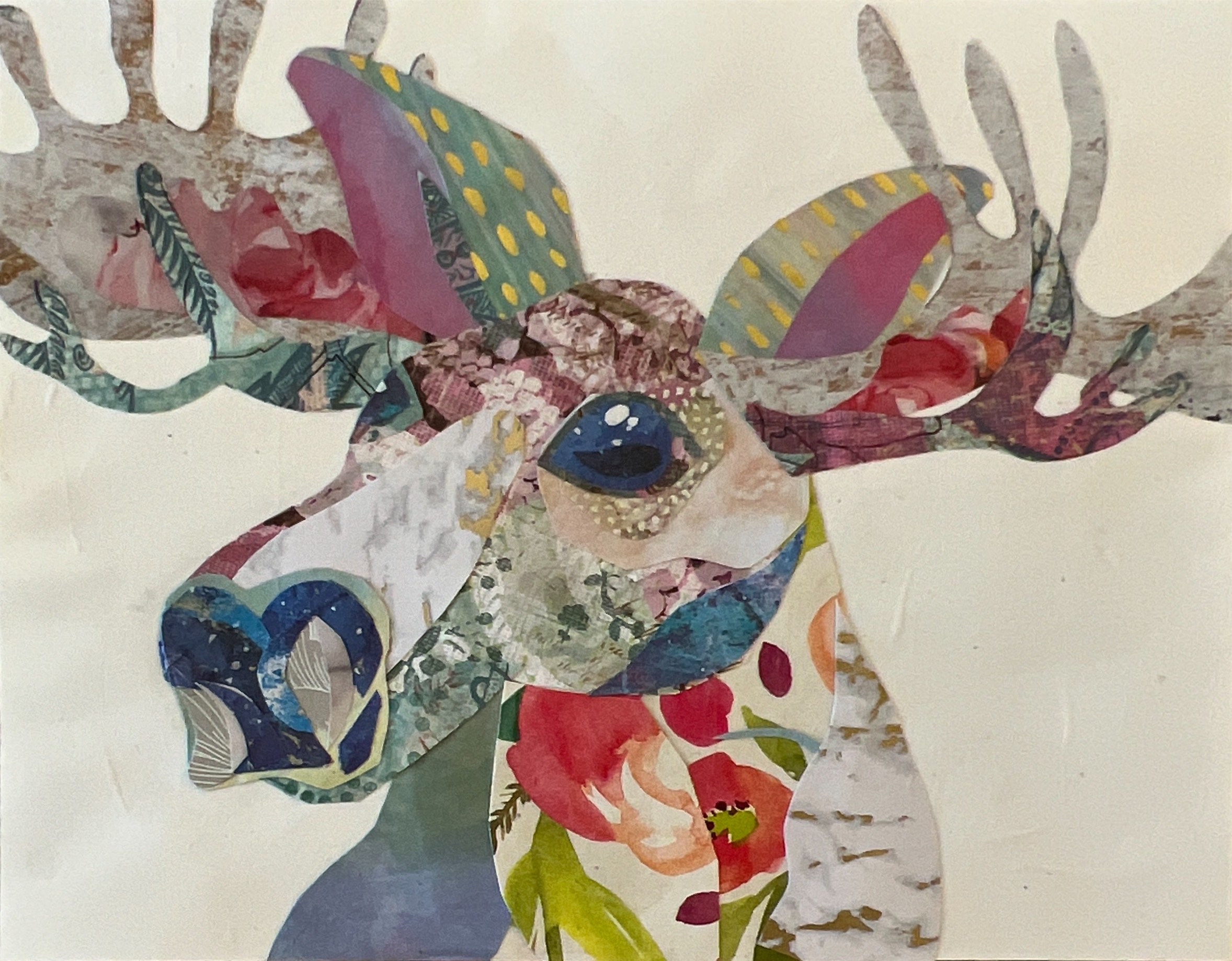 Moose Collage Print - Etsy
