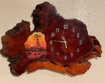 Wood Slab Clock | Etsy