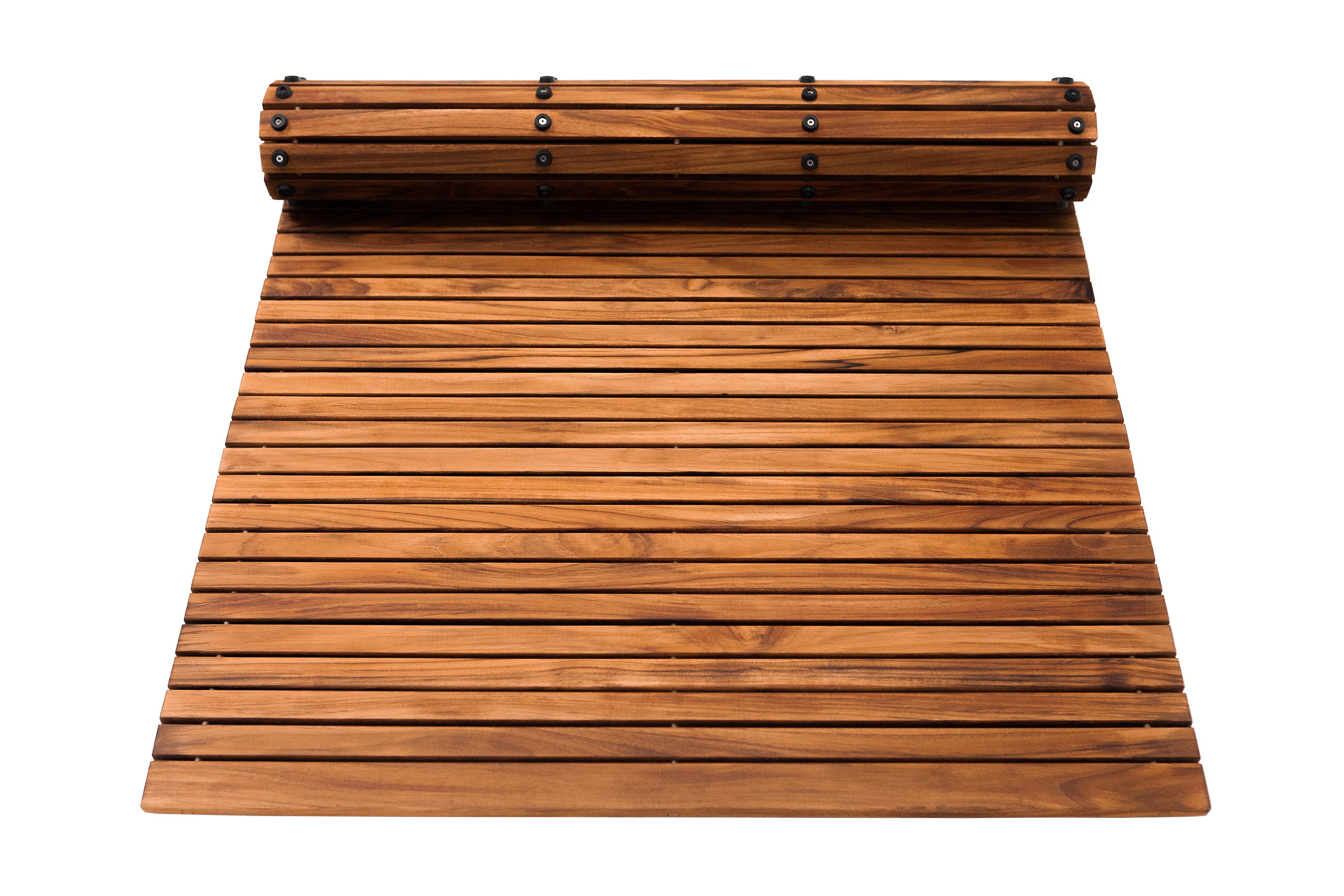 Nordic Style Oiled Extra Large Teak String Mat With Rubber - Etsy
