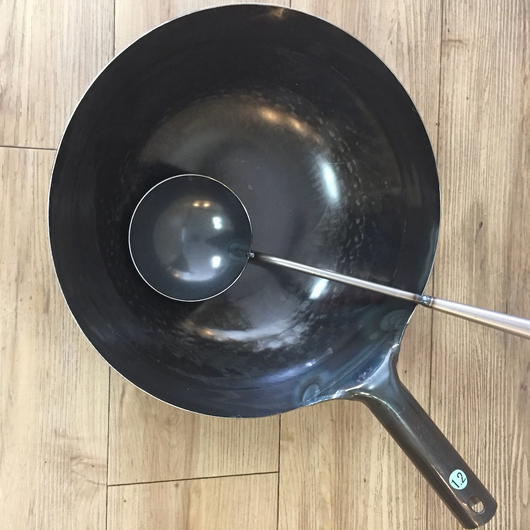Yamada Kogyosho Chinese Hammered Wok Single Handle With Ladle S - Etsy
