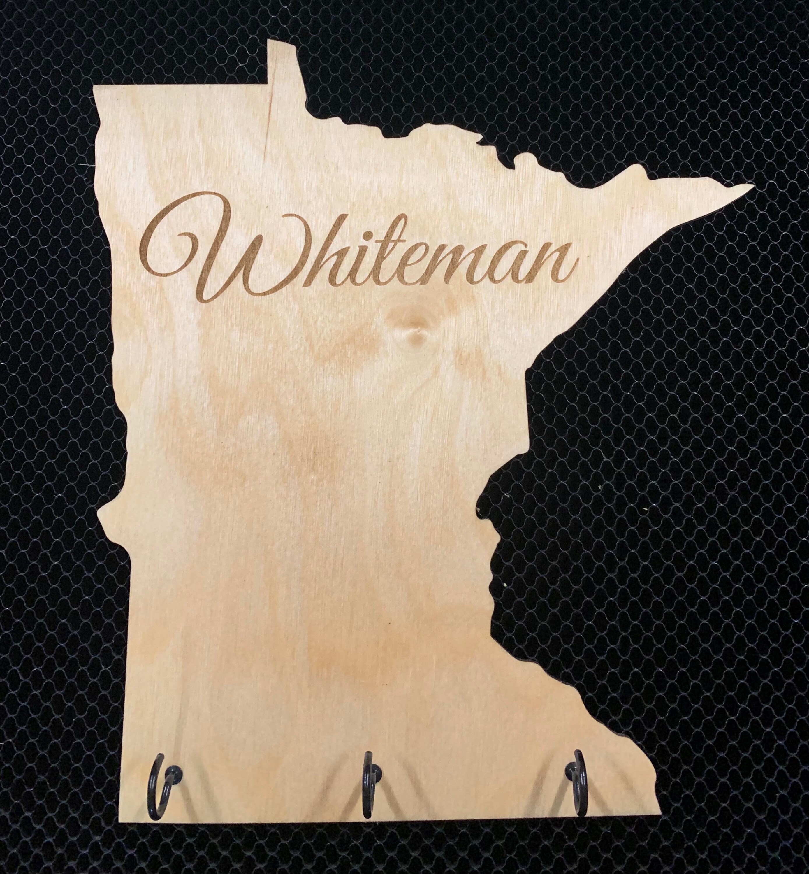 State Shaped Key Holder, Key Hanger, State Hooks, Personalized State ...