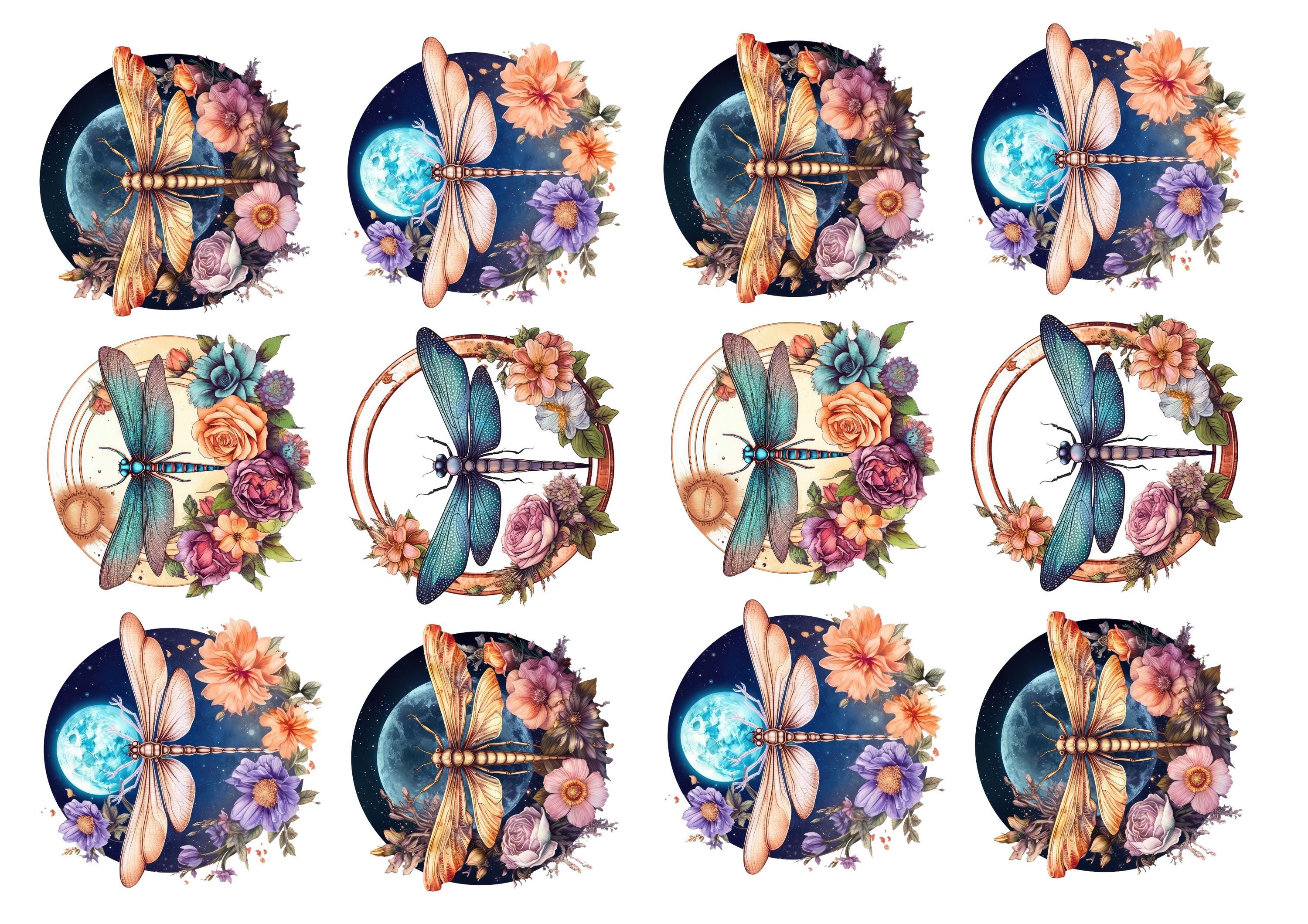 Rice Paper for Decoupage / Dragonfly Dragonflies Art Nouveau / 1 Rice ...