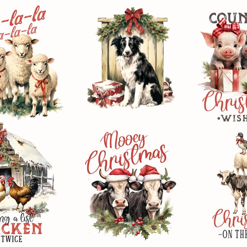 Christmas Farm Rice Paper - Etsy