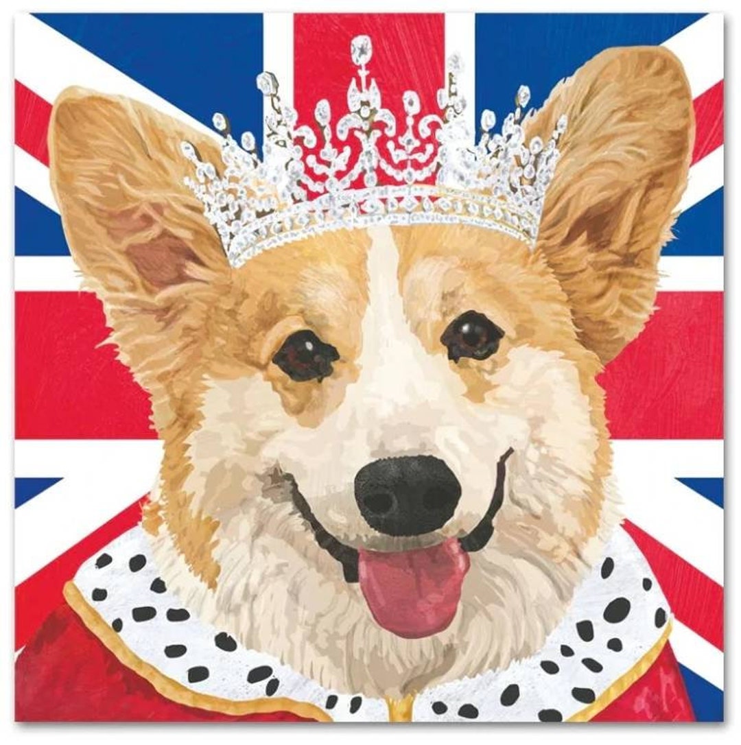 Decoupage Paper Napkins - Dog Queen Paper Napkins - Set of 3 - Cocktail ...