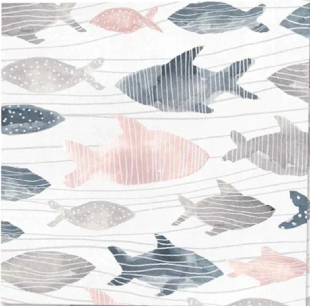Decoupage Napkins - Fish Paper Napkins- Set of 3- Cocktail Size - Etsy