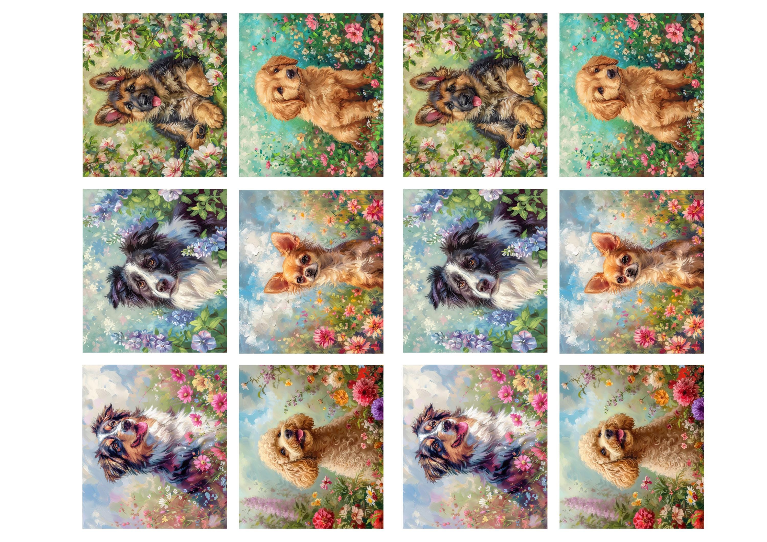 Rice Paper for Decoupage / Dog Dogs / 1 Rice Paper / A4 / A5 ...