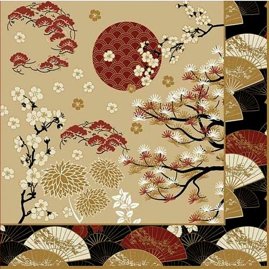 Decoupage Napkins- Japan Trees Paper Napkins- Set of 3 - Luncheon Size ...