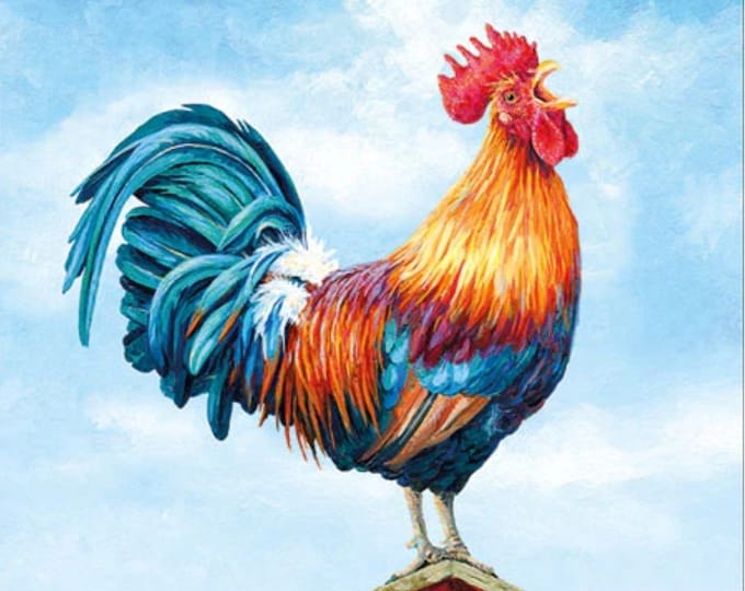 Decoupage Napkins - Chicken Rooster Paper Napkins - Set of 3- Cocktail ...