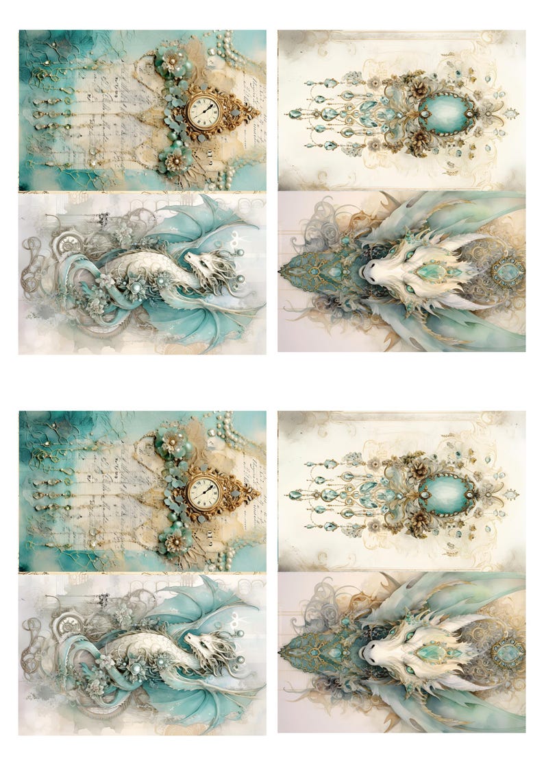 Rice Paper for Decoupage / Dragon Dragons / 1 Rice Paper / A4 / A5 ...
