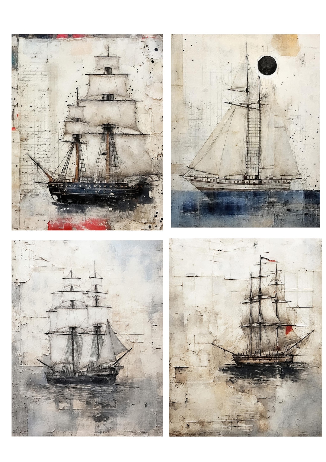 Rice Paper for Decoupage / Vintage Nautical Ship Sailboat / 1 Rice ...
