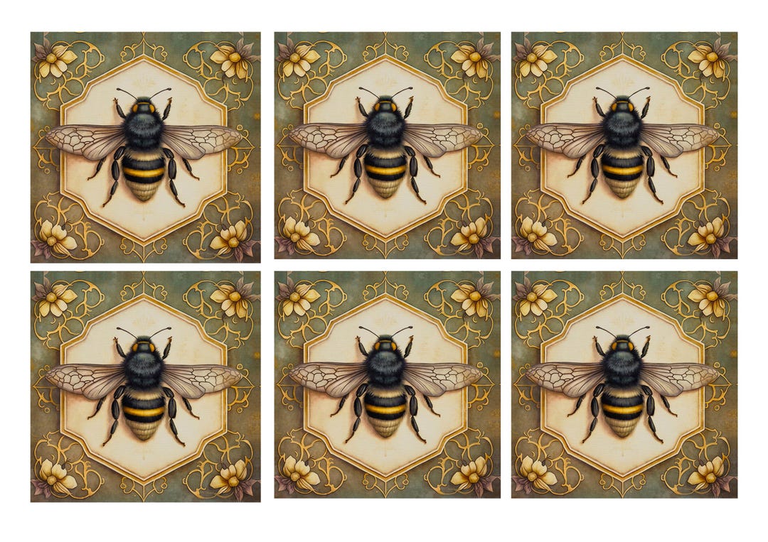 Rice Paper for Decoupage / Bee Bees / 1 Rice Paper / A4 / Customizable ...
